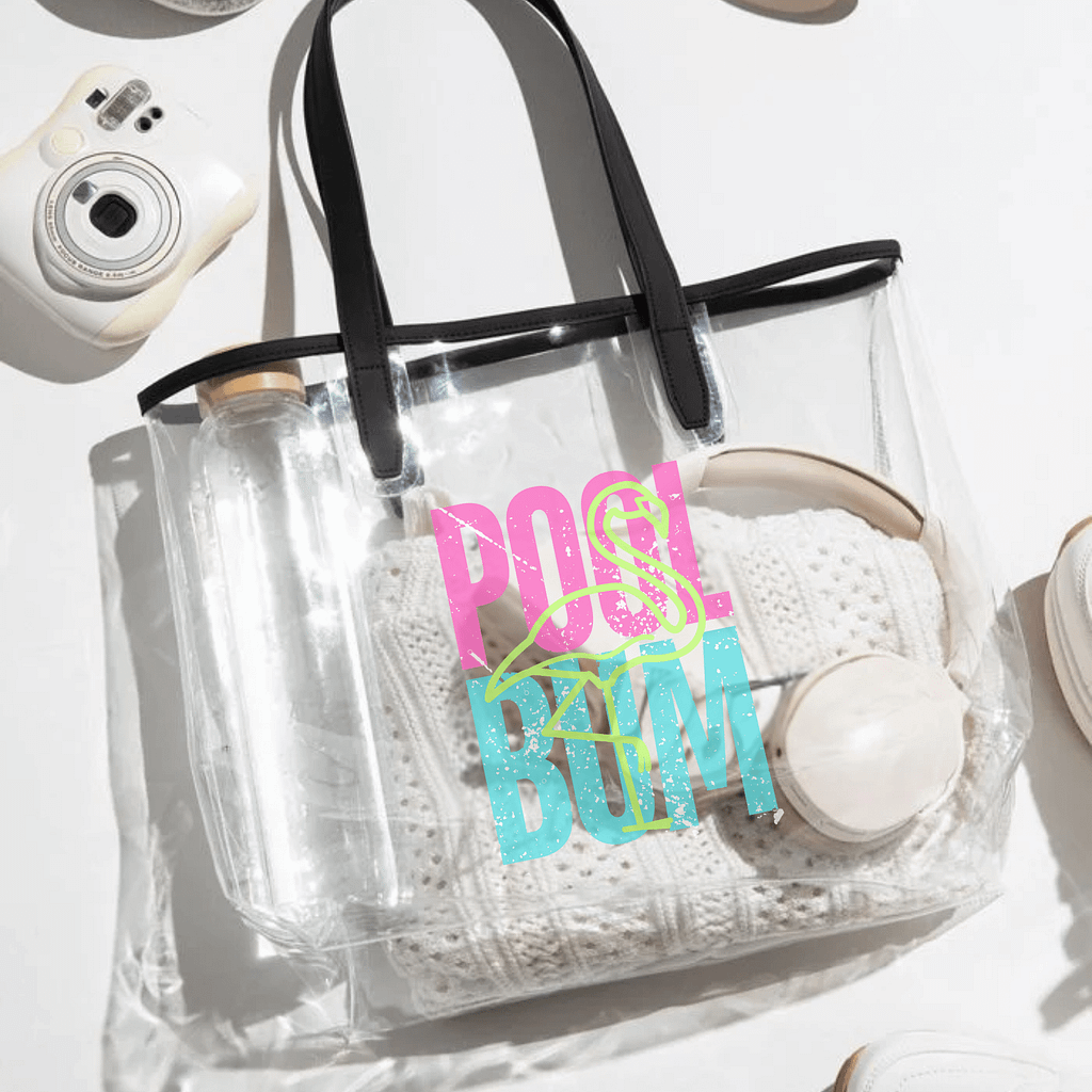 Doorzichtige plastic pool bum tas
